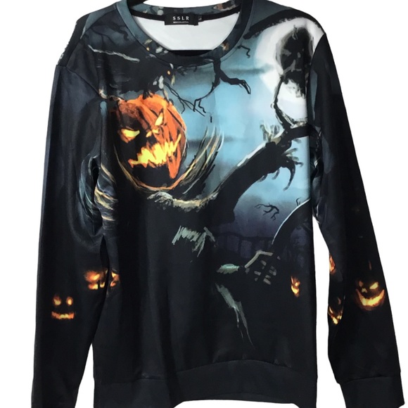 SSLR | Shirts | Sslr Halloween Pumpkin Sweatshirt Size Large Nwot ...